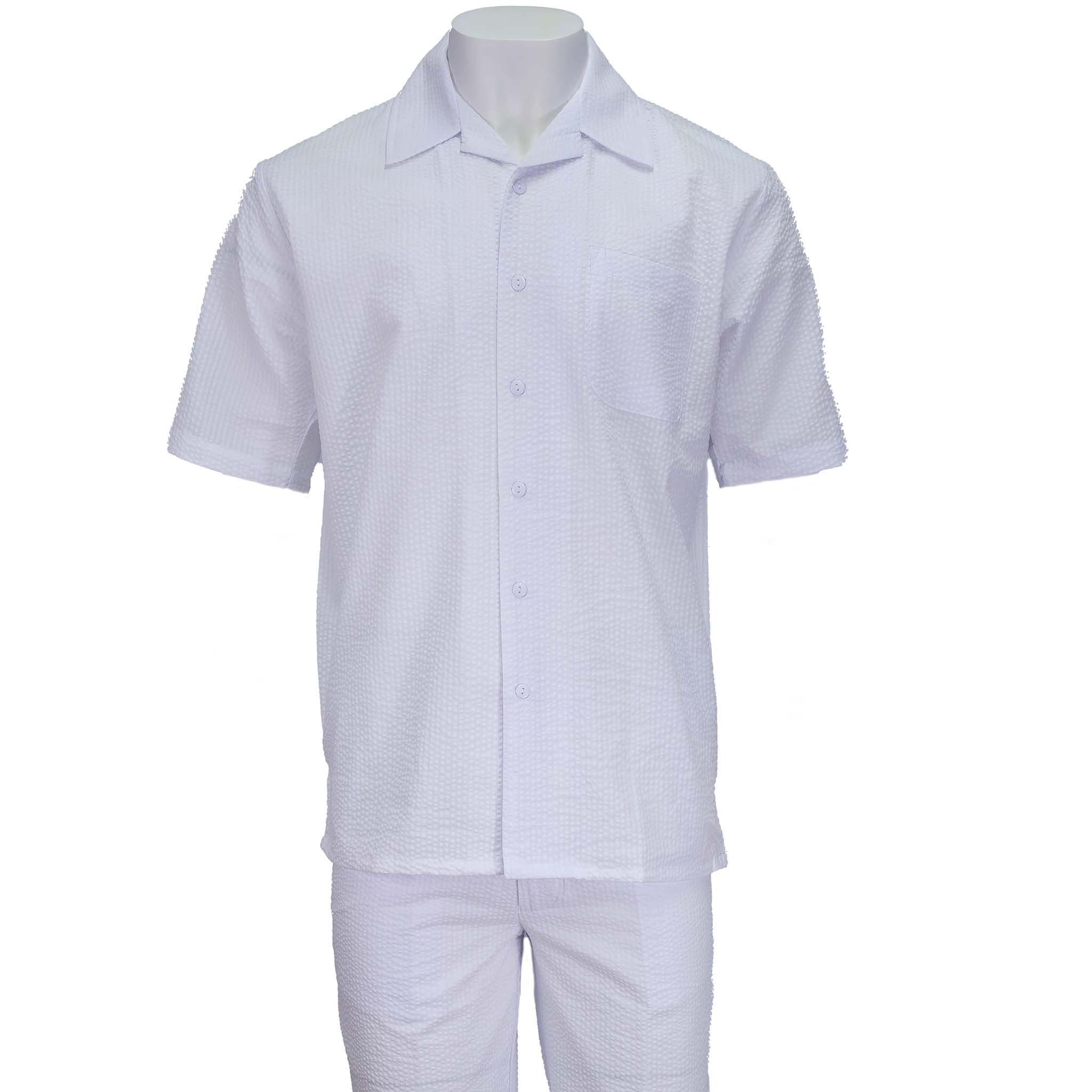 White Seersucker 2pc Set | D&K SUIT DISCOUNTERS
