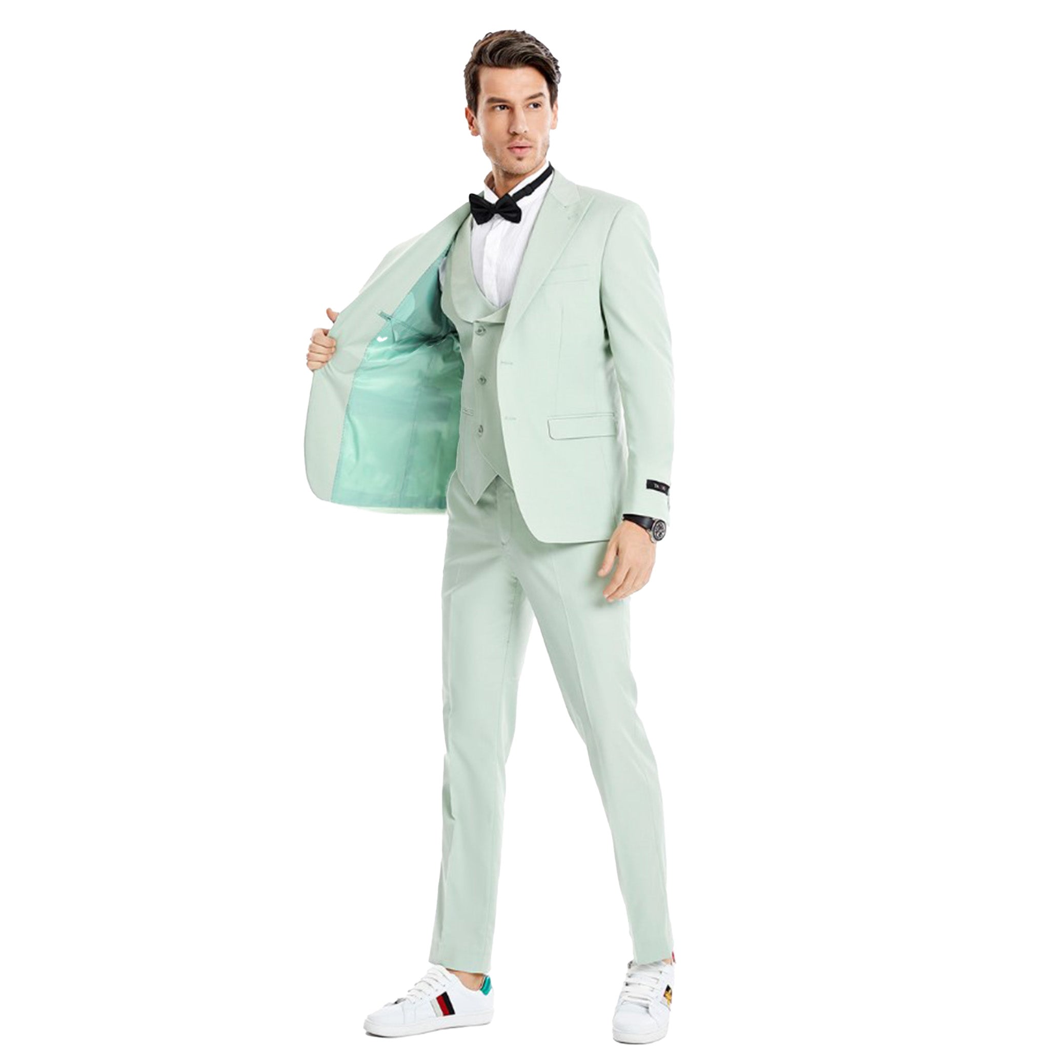 Skinny Fit Mint 3pc Suit | D&K SUIT DISCOUNTERS